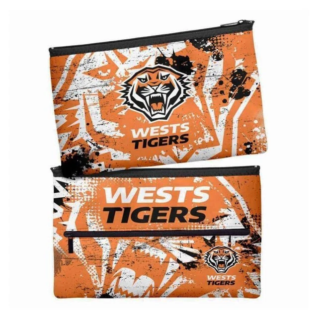98798 WESTS TIGERS Nrl Logo Large Neoprene Kids School Pencil Case EUR ...
