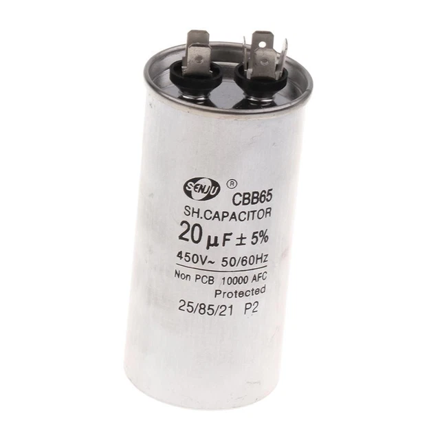 AIR CONDITIONER MOTOR Run CBB65 Capacitor 20mfd 450V VAC Volt 20uf Round £8.65 - PicClick UK