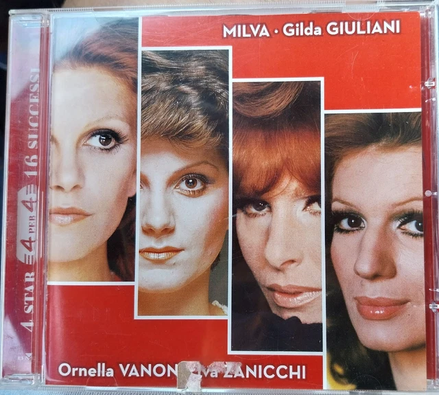 MILVA ORNELLA VANONI Iva Zanicchi Gilda Giuliani 4 PER 4 CD 2004 Milord 15 brani EUR 110,00 ...