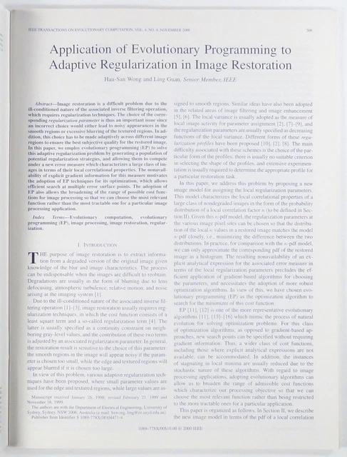 2000 NOV IEEE EVOLUTIONARY COMPUTATION genetic algorithms OPERATIONS RESEARCH £4.95 - PicClick UK