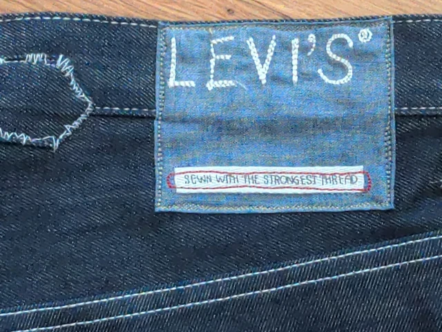 RARE LEVI BUCKLE BACK RAW DENIM JEANS 32×34 ReD TaB RED/ENGINEERED ...