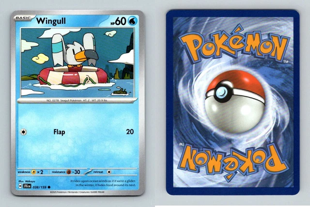 WINGULL #038/159 SV Journey Together Common Pokemon 2025 TCG Card £0.99 ...