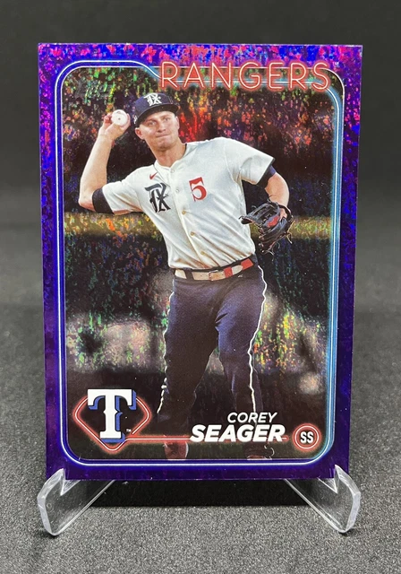 2024 TOPPS SERIES 1 Corey Seager scheda foil viola 365/799 - n. 150 - Rangers EUR 8,99 - PicClick IT
