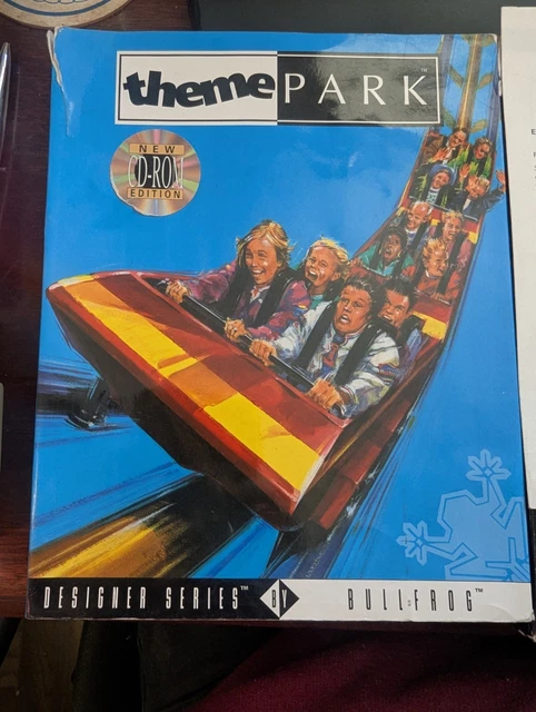RARE ORIGINAL RELEASE Complete Theme Park Big Box PC CD-ROM Game ...