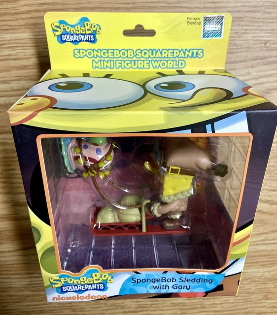 SPONGEBOB SQUAREPANTS SLEDDING WITH GARY Nickelodeon Mini Figure World ...