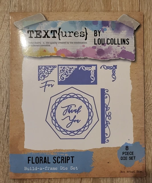 TEXTURES BY LOU Collins Floral Script Die Set £8.51 - PicClick UK