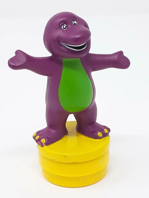 VINTAGE BARNEY THE Dinosaur PVC Stamp - Crafting Toy Figure Cake Topper ...