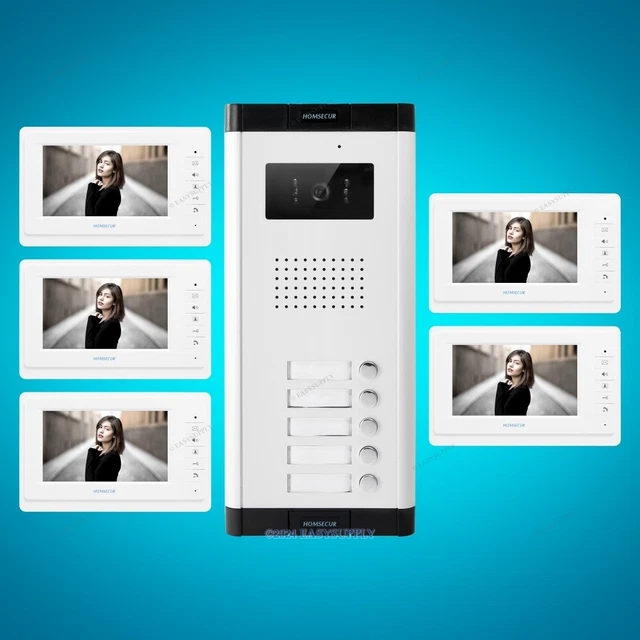 7& LCD SYSTÈME Interphone Portier Vidéo Serrure Electrique Supportée ...