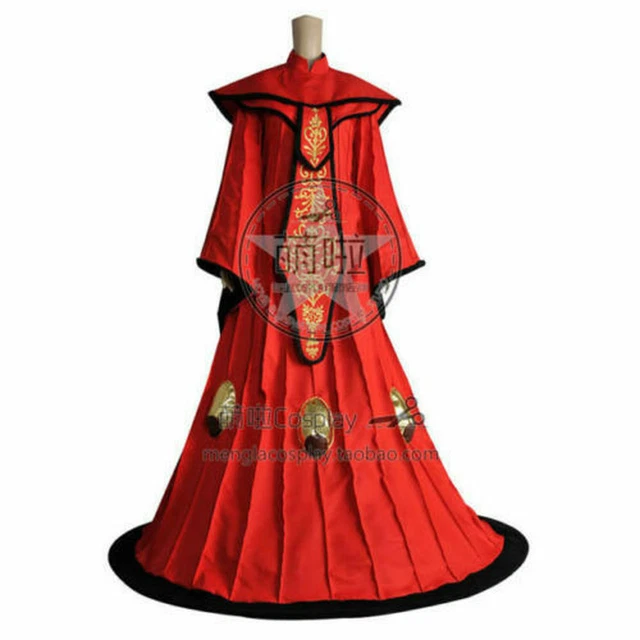 STAR WARS PHANTOM Menace Padme Amidala Cosplay Costume Red Queen Dress ...