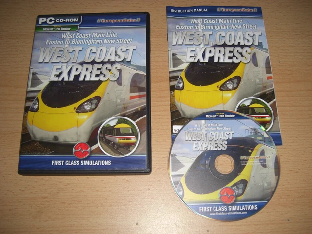 WEST COAST EXPRESS Pc Cd Rom Add-On Expansion Microsoft Train Simulator ...