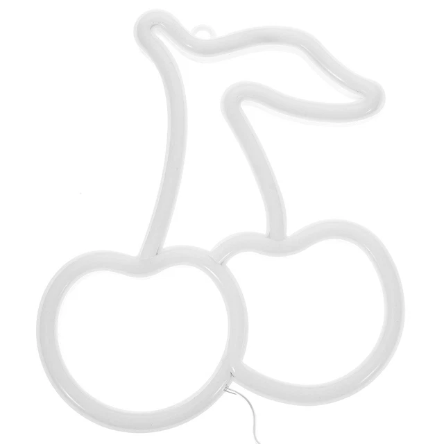 CHERRY SHAPE NEON Sign LED Neon Light Lamp Girls Bedroom Festival Party ...