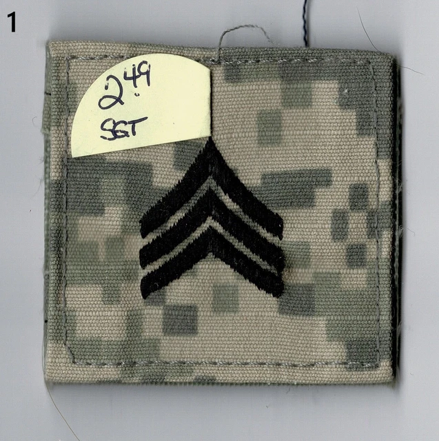 US ARMY SGT E-5 Sergeant rank insignia 2x2" hookback £2.04 - PicClick UK