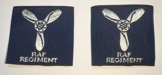 RAF REGIMENT STYLE Senior Aircraftman SAC Shoulder Rank Slides 1 Pair £ ...