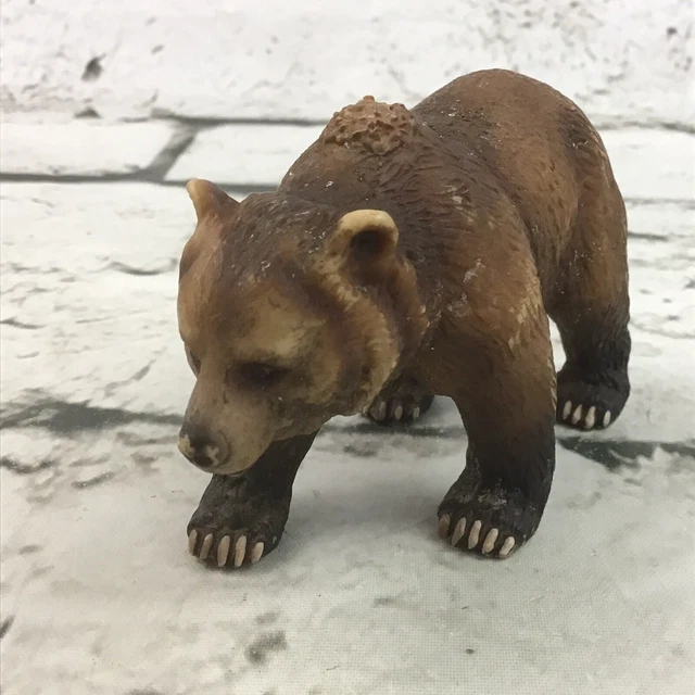 SCHLEICH GRIZZLY BEAR Figure Realistic Wildlife Replica Animal Science ...