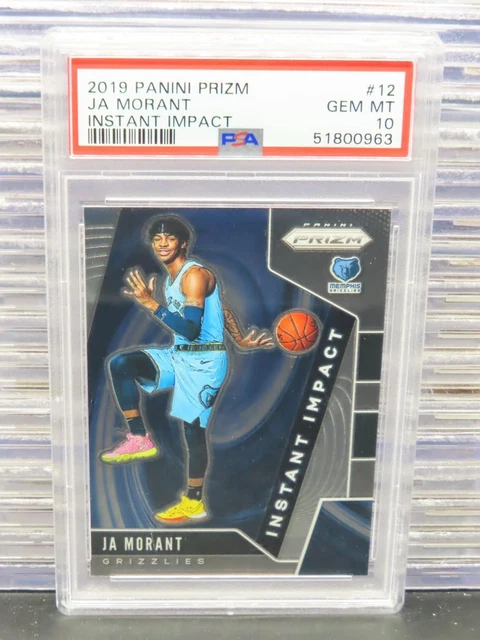 2019-20 PANINI PRIZM Ja Morant recrue à impact instantané RC #12 PSA 10 ...