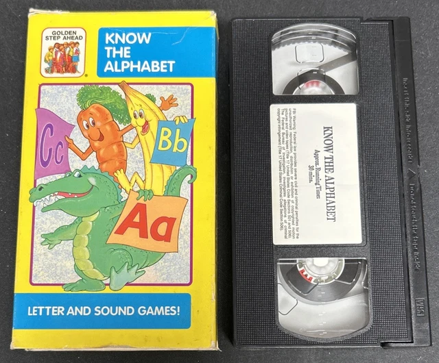 KNOW THE ALPHABET Letter And Sound Games Timmy Tiger VHS 1991 Used (Bad ...