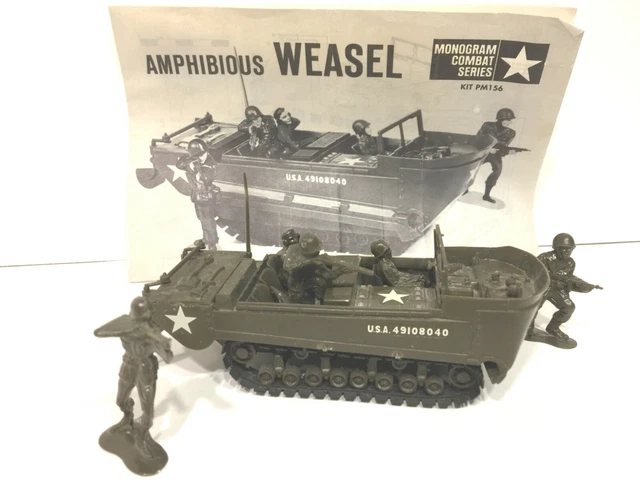 ORIGINAL ISSUE 1966 Monogram Kit PM156 Amphibious Weasel built model ...