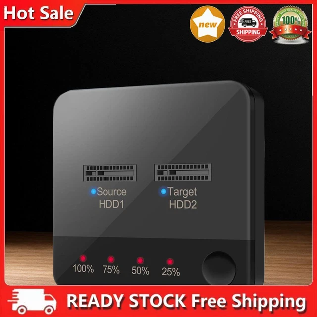 M.2 SATA/NVME DUAL-BAY Hard Drive Docking Station with LED Indicator M ...