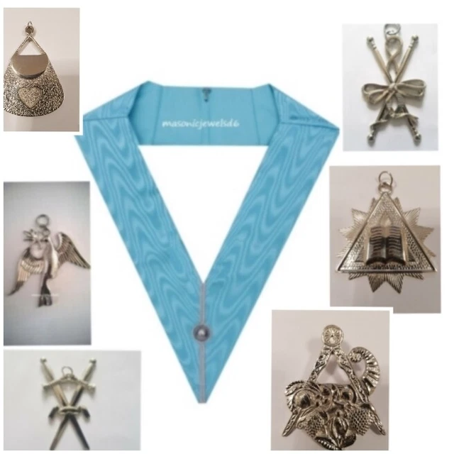 MASONIC REGALIA- MASONIC Craft Officer Collar + Collar Jewel (All Ranks ...