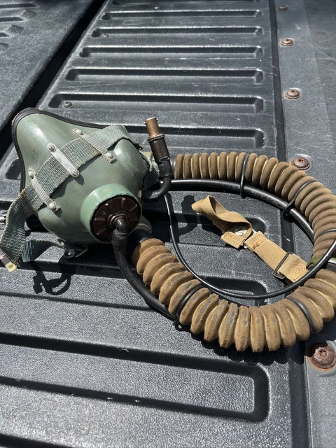 VINTAGE FIGHTER PILOT oxygen mask KM-34 original air force MIG Soviet ...