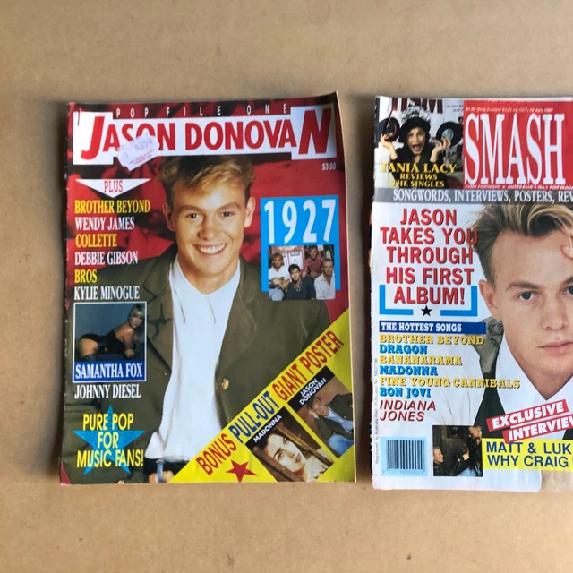 JASON DONOVAN NEIGHBOURS Rare Vintage Magazine Covers Poster ...