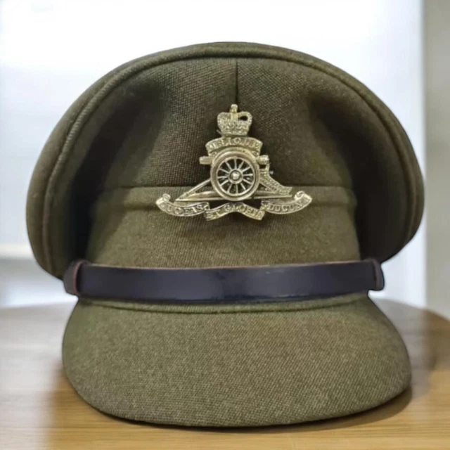 BRITISH ARMY WW2 Royal Artillery Officers Service Dress Cap Replica All ...