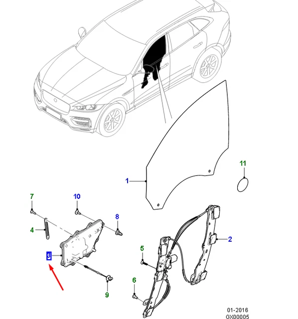 JAGUAR F-PACE X761 Türschutz vorne rechts T4A38585 NEU ORIGINAL EUR 159 ...