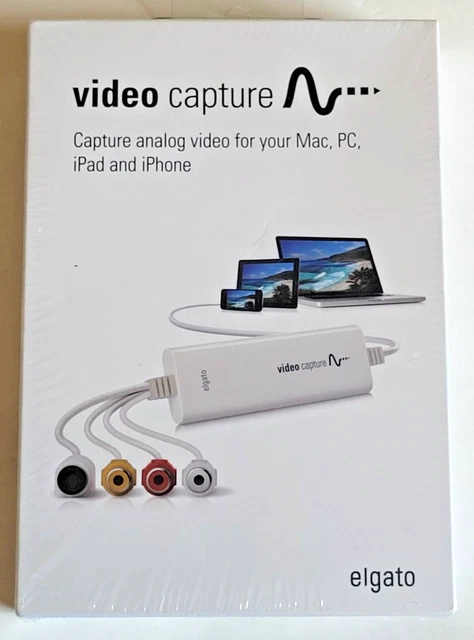 ELGATO USB ANALOG Video Capture VHS TRANSFER VCR Device Mac PC IPAD iPhone New $136.70 - PicClick AU