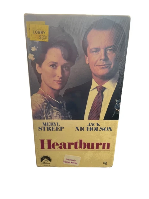 HEARTBURN VHS MERYL Streep, Jack Nicholson Brand New Sealed Paramount ...