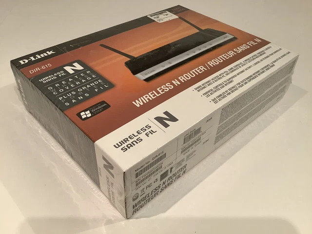 D-LINK DIR-615 WIRELESS N 300 Mbps Router 4 Port 10/100 Switch New ...