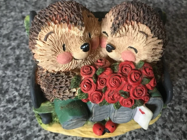 GORDON FRASER COUNTRY Companions Hedgehogs In Love Sat On A Bench With ...