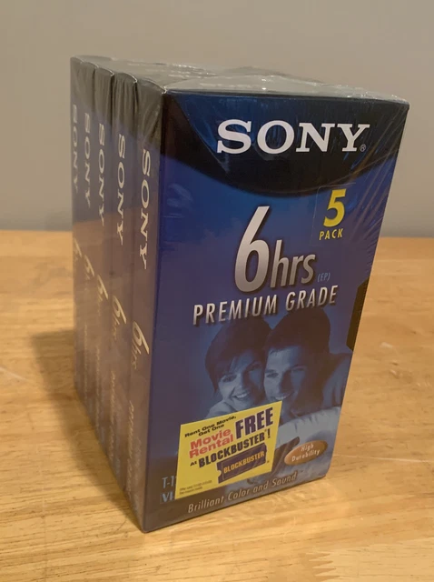 SONY T120VRH PREMIUM Grade VHS Video Tapes 5 Pack Sealed New F1 £12.40 ...