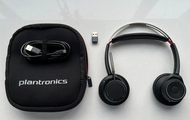 PLANTRONICS VOYAGER FOCUS UC Wireless Headset B825 ANC, BT600 USB +Case ...