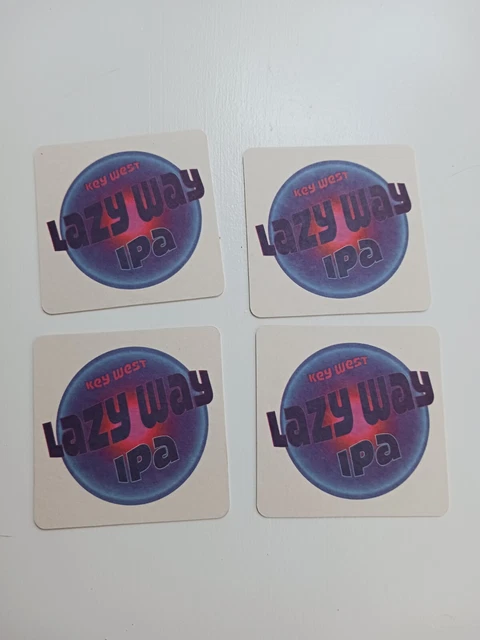 KEY WEST WATERFRONT Brewery Lazy Way IPA Beer Drink Coaster Set of 4 $3 ...
