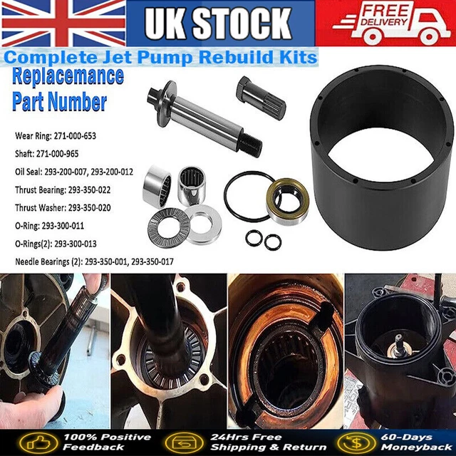 FOR SEADOO JET Pump Rebuild Kit Wear Ring Impeller Shaft Seal Oil XP ...