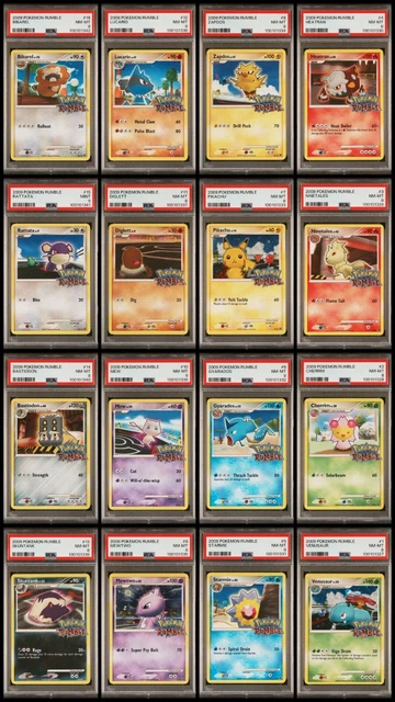 2009 POKEMON RUMBLE COMPLETE Set PSA 8-9 Pikachu Mewtwo Mew Read ...