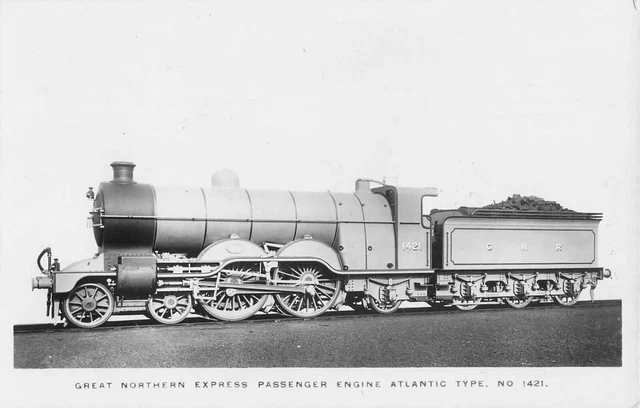 ANTIQUE LOCOMOTIVE POSTCARD GREAT NORTHERN EXPRESS PASSENGER ENGINE ...