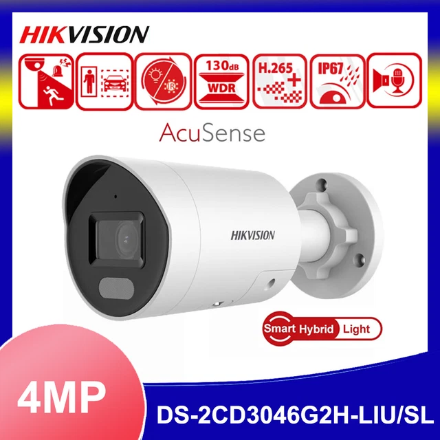 HIKVISION DS-2CD3046G2H-LIU/SL 4MP AcuSense Fixed Mini Bullet Network ...