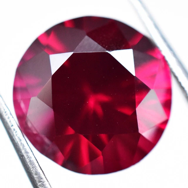 7.55 CT SANS Défaut Rubis Rouge Rond Brillant Coupe Pierre Précieuse ...