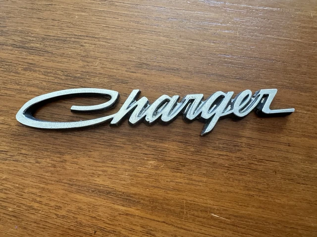 VINTAGE DODGE CHARGER Emblem Script Letters OEM Sign 1970 1971 Car Auto ...