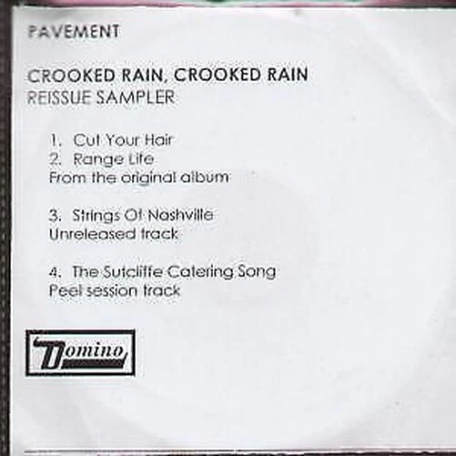 PAVEMENT CROOKED RAIN Crooked Rain CDr UK Domino promo cd-r reissue sampler in EUR 4,94 ...