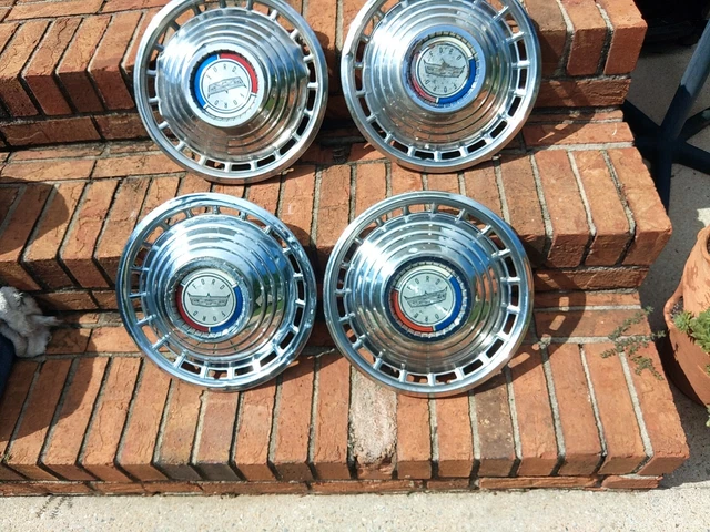 SET OF FOUR 1962 Ford Fairlane Hubcaps 62 OEM Galaxie Wheel Covers ...