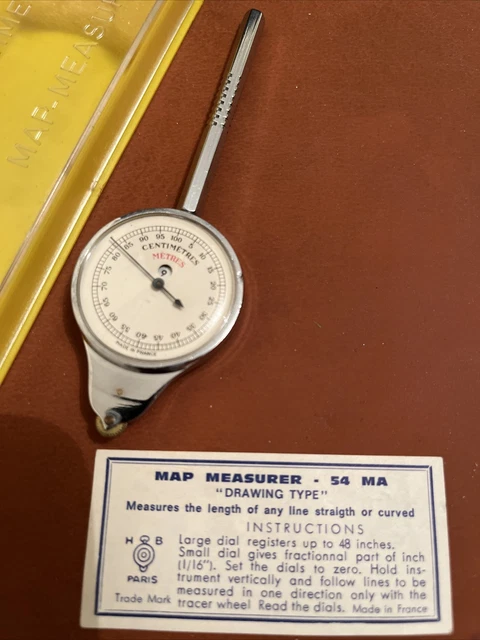 FRANCE VINTAGE MECHANICAL Map Measurer Wheel Devices EUR 8,08 - PicClick FR