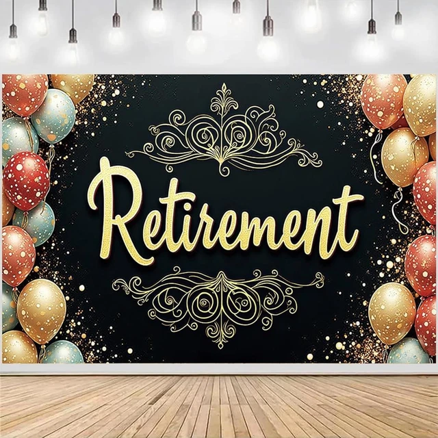 RETIREMENT PARTY DECORATIONS, Extra Large Fabric Retire Sign Banner ...