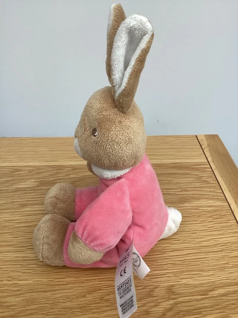 M&S BETSY BUNNY Peter Rabbit Pink Suit soft toy rattle chime 05972432 ...