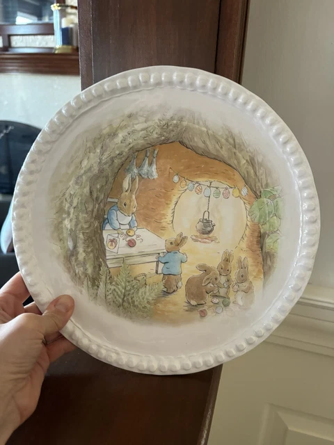 DISNEY POTTERY BARN PLATE bunny Peter rabbit Charger Easter holiday ...