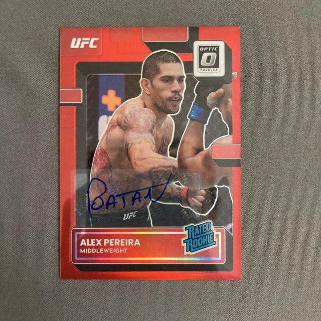 2023 OPTIC UFC Alex Pereira Rated Rookie Red Auto n. 108 23/99 EUR 111 ...