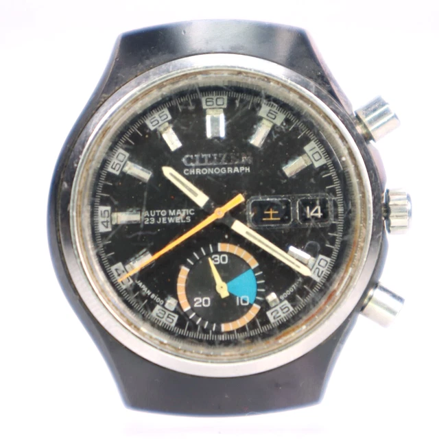 VINTAGE CITIZEN CHALLENGE Timer 67-9577 Chronograph Cal 8100 Day Date ...