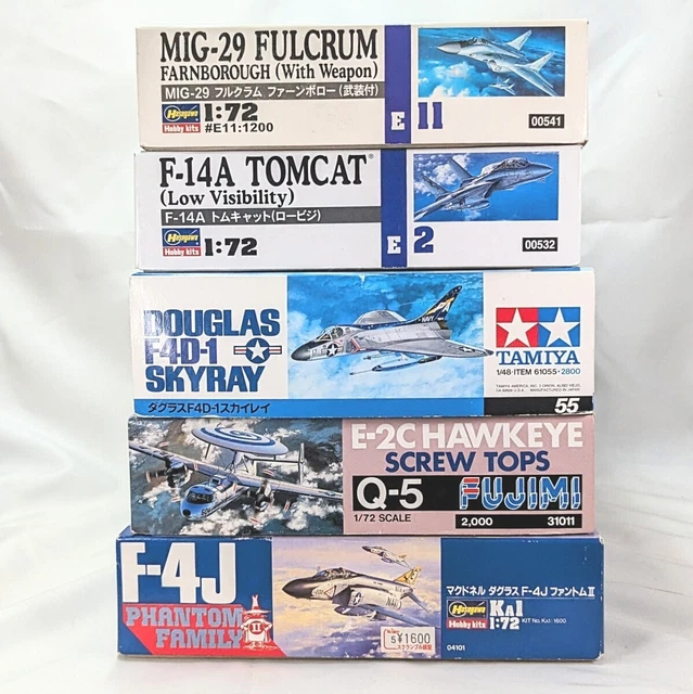 HASEGAWA TAMIYA FUJIMI Model Mig-29 Fulcrum F-14 Tomcat E-2C Hawkeye ...