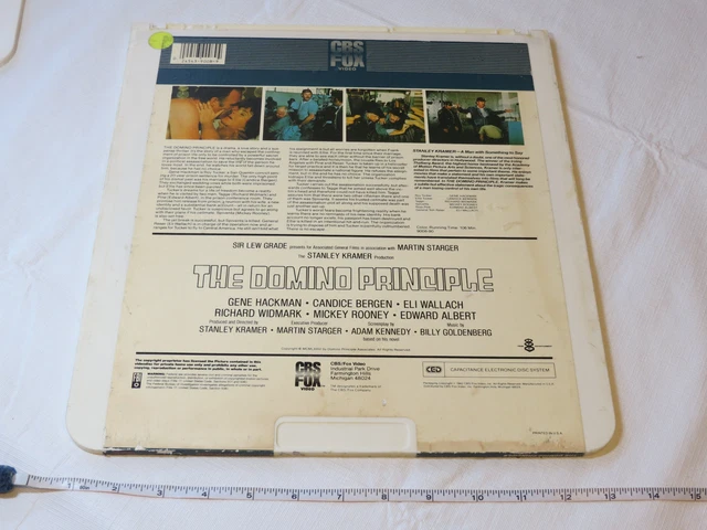 THE DOMINO PRINCIPLE Gene Hackman CBS Fox 1982 CED Video Disc videodisc ...